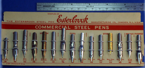 ESTERBROOK SAMPLE CARD – PENTOOLING